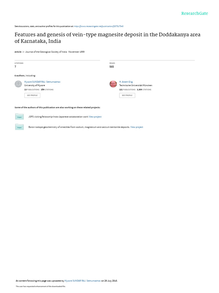 Magnesite - Formation in Karnataka | PDF