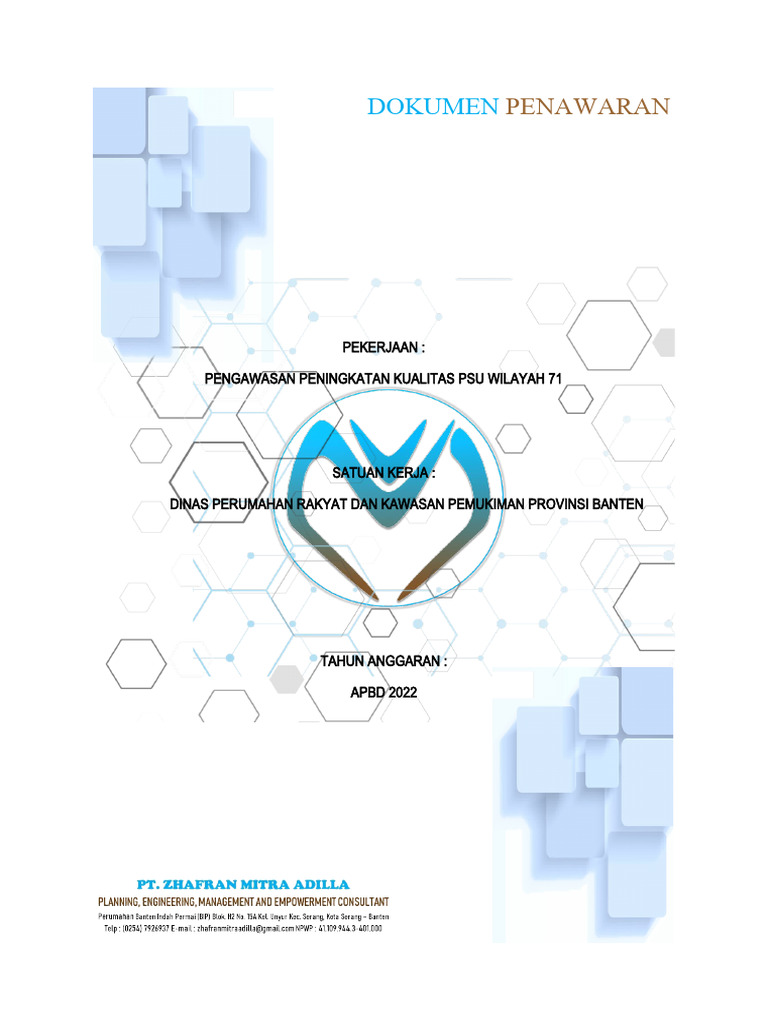 Cover Proposal Teknis | PDF
