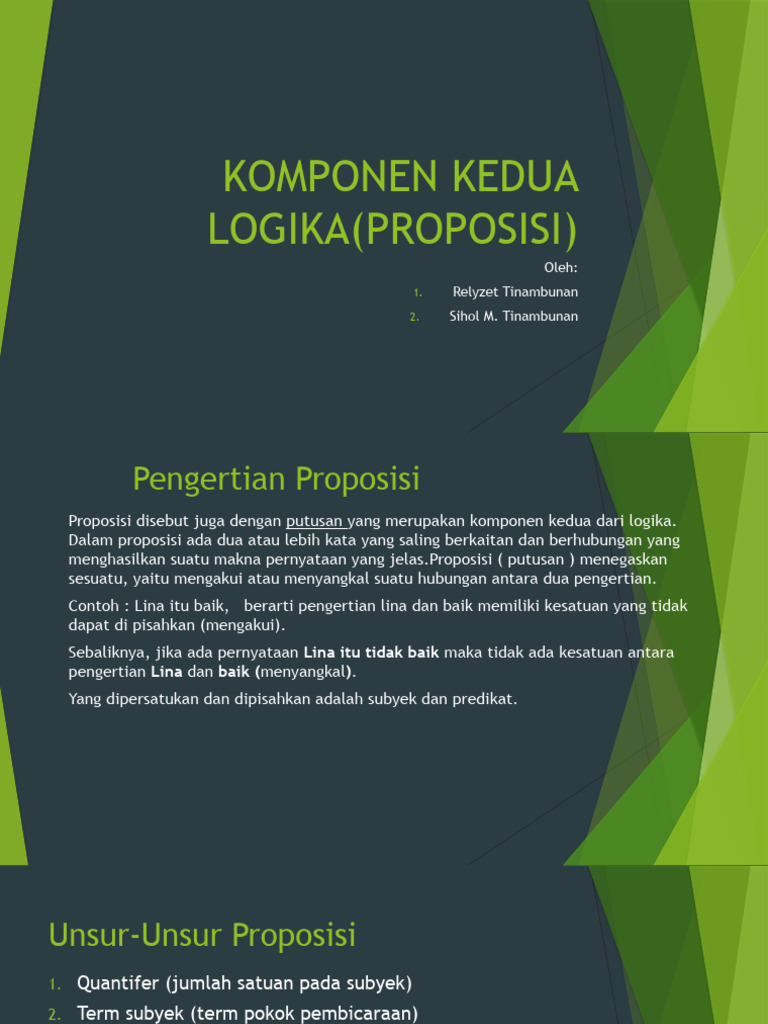 Komponen Kedua Logika (Proposisi) | PDF