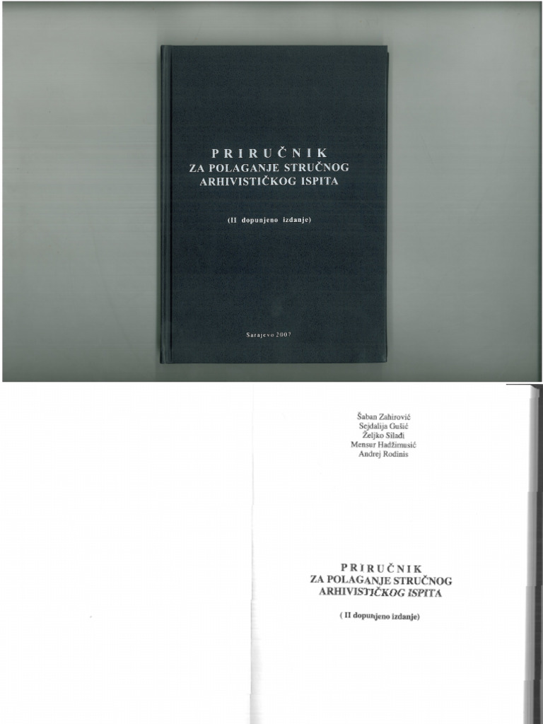 Prirucnik Za Polaganje Strucnog Arhivistickog Ispita | PDF
