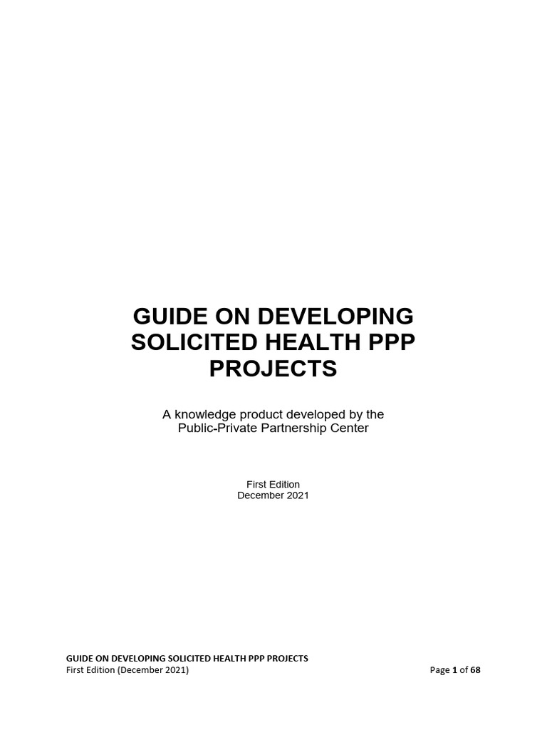 PPPC 20211231 Guide Developing Health PPP Project | PDF | Public ...