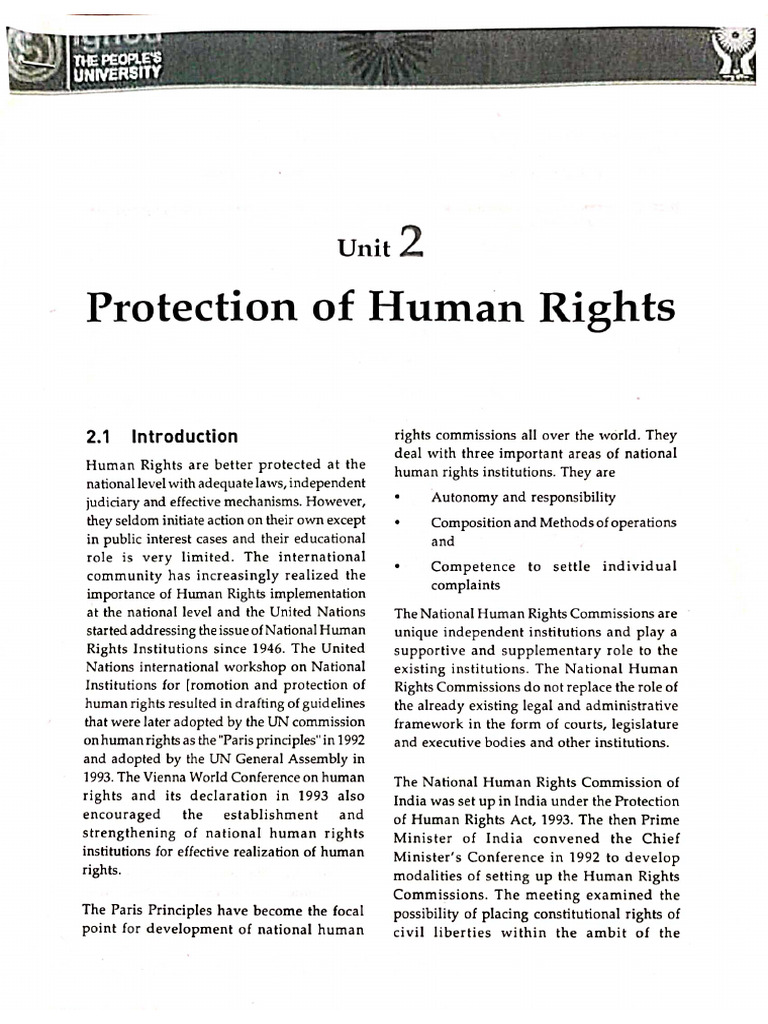 Protection of Human Rights | PDF