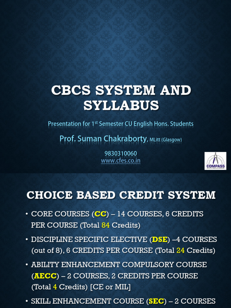 Cbcs Syllabus New Design Pdf 