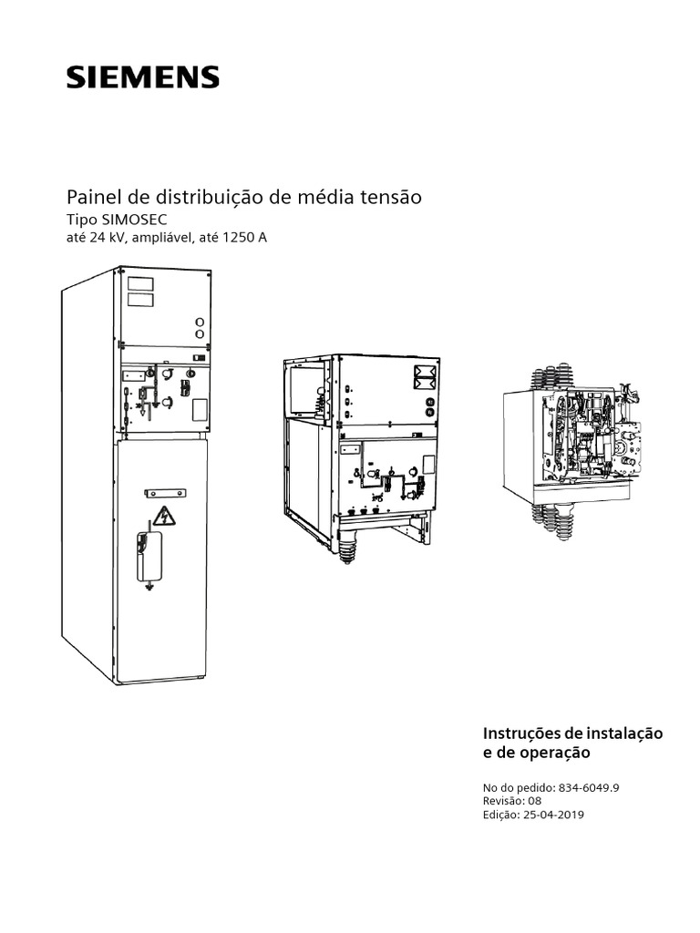 Siemens - Painel de Distribuição de Média Tensão - SIMOSEC - 24kV Até ...