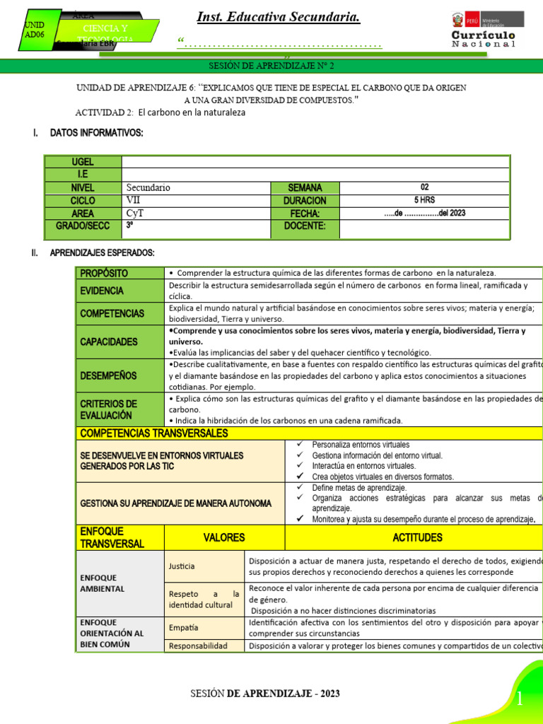 B-3º Ses Act 2-Cyt-Und 6 | PDF