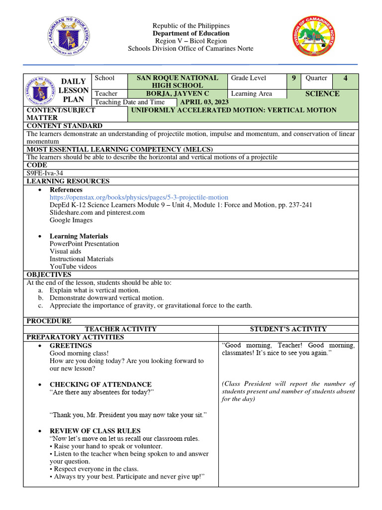 Monday Vertical Motion DLP | PDF