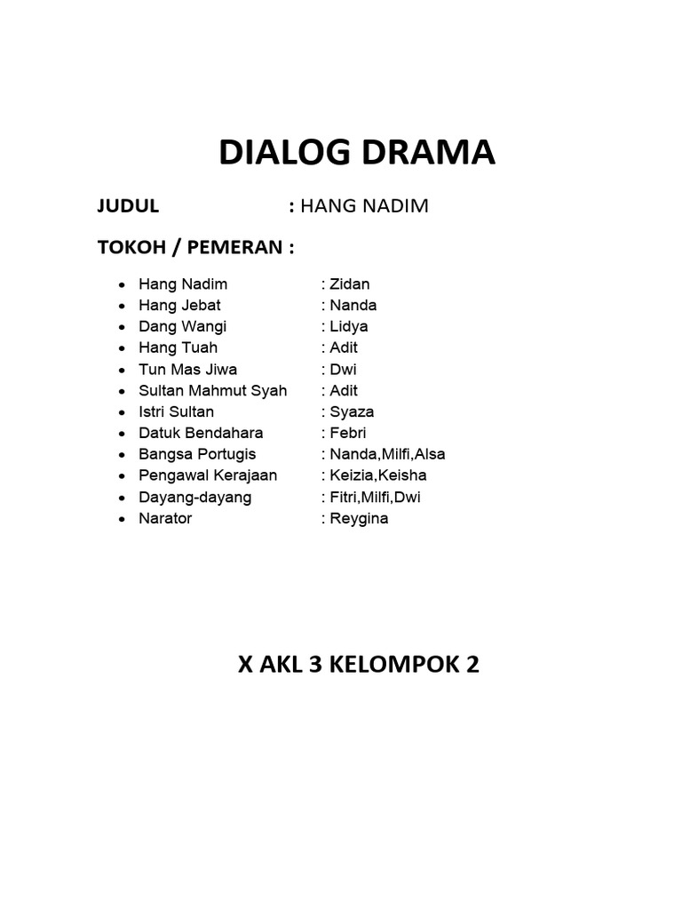 Dialog Drama Salinan | PDF