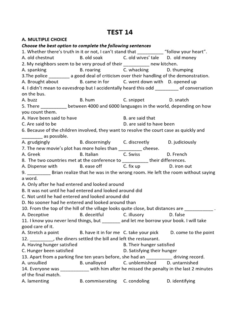 Sample Advanced Grammar and Vocabulary | PDF | News | Cosmetics