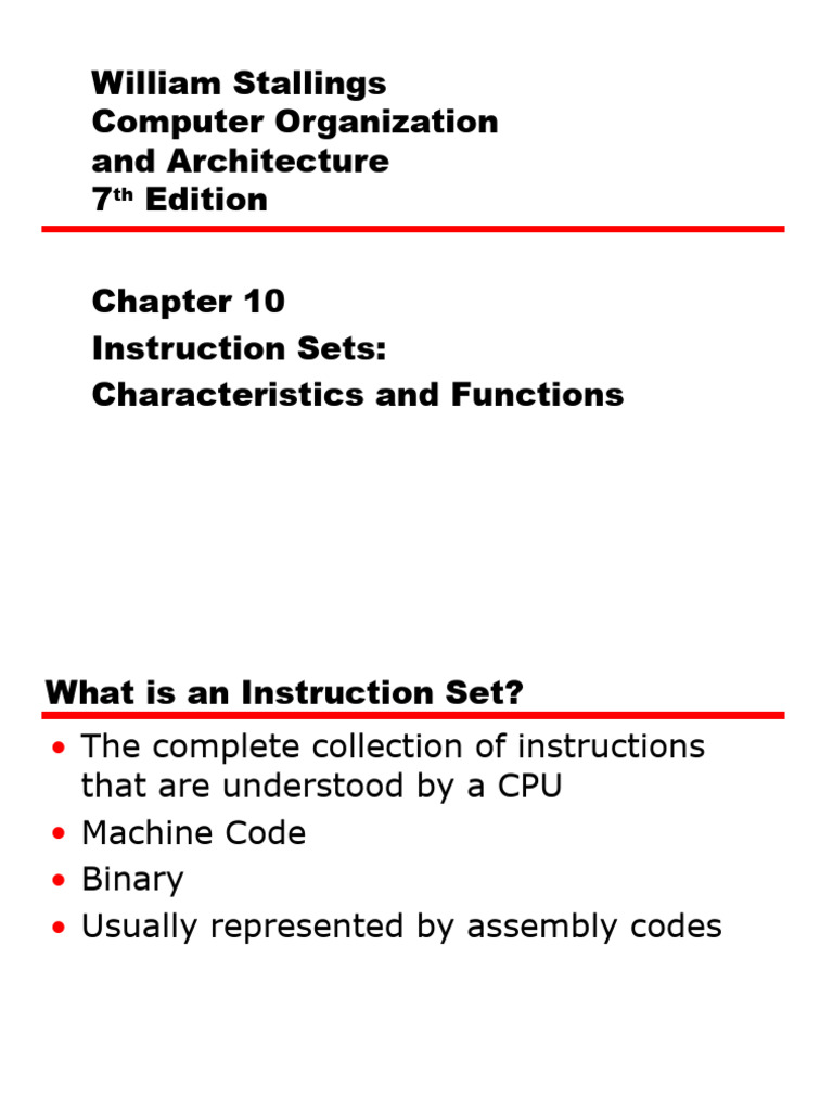 10 Instruction Sets Pdf