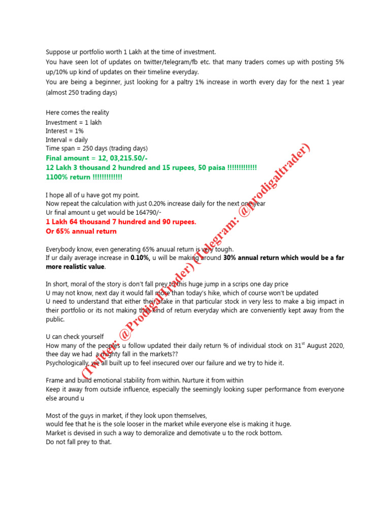 Beginner's Guide to Realistic Returns | PDF | Financial Economics | Money