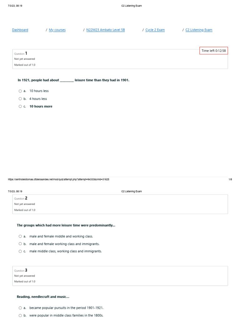 C2 Listening Exam | PDF