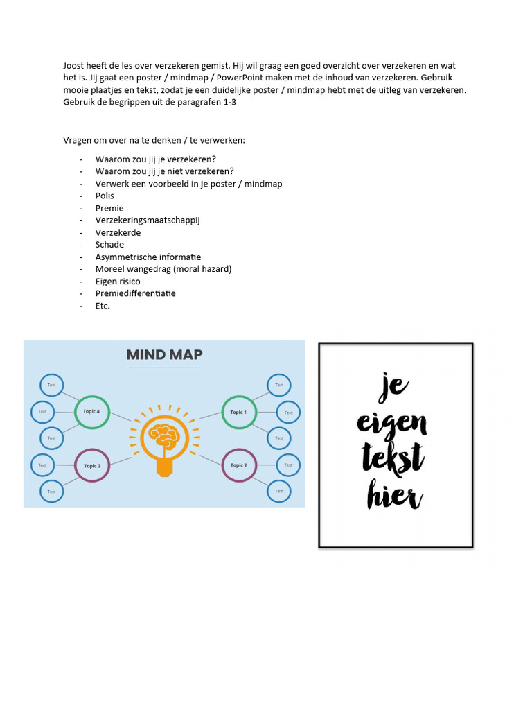 Opdracht Poster-Mindmap-Pp | PDF