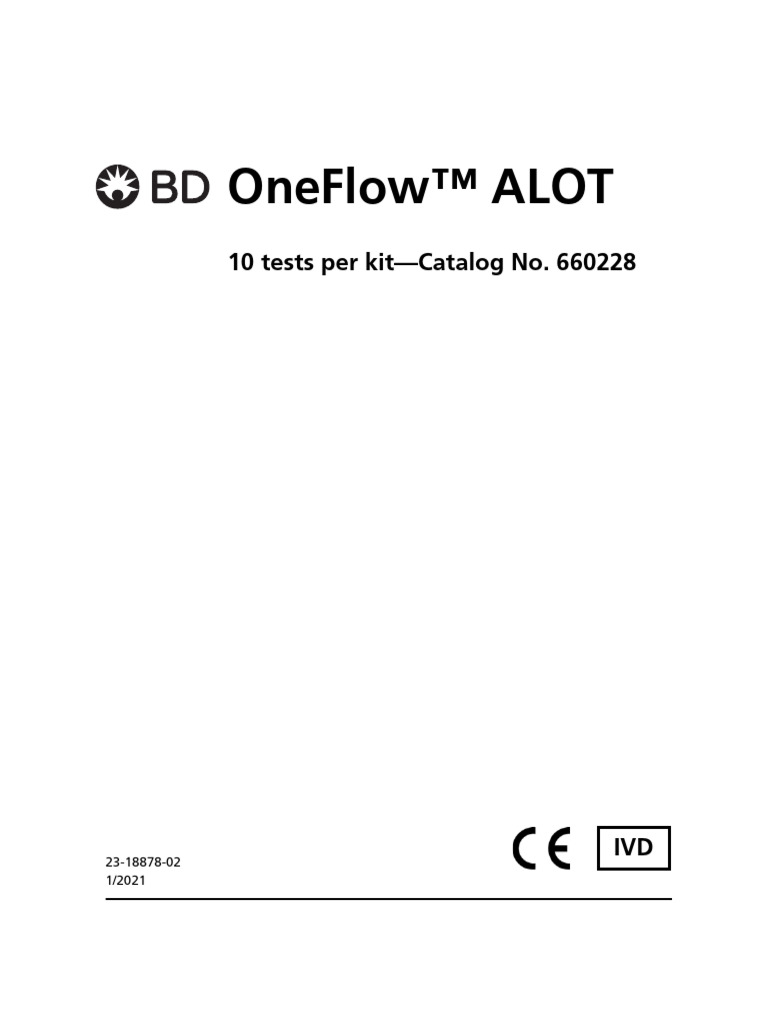 BD OneFlow ALOT IFU EU | PDF | Flow Cytometry | Leukemia