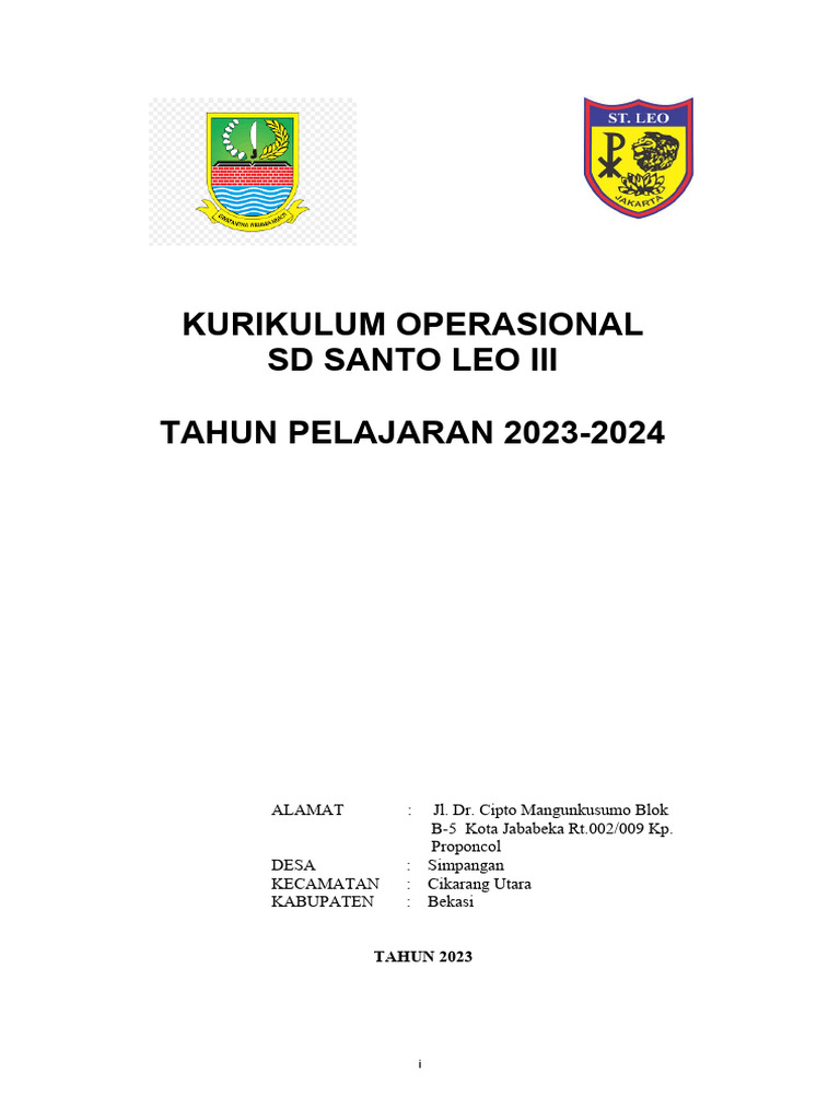 HALAMAN DEPAN KOSP 2023-2024.fix | PDF
