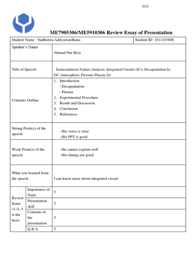 Review Ahmad Nur Riza by Yudhistira Adityawardhana D11103808 | PDF