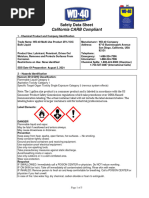 WD-40 Aerosol MSDS | PDF | Combustion | Water