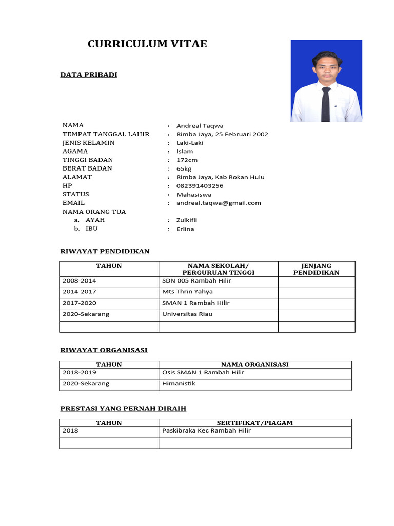 Contoh Format CV | PDF