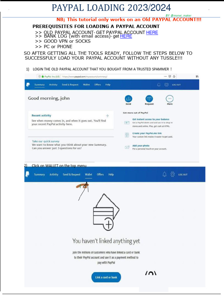 Loading PayPal with Old Accounts | PDF