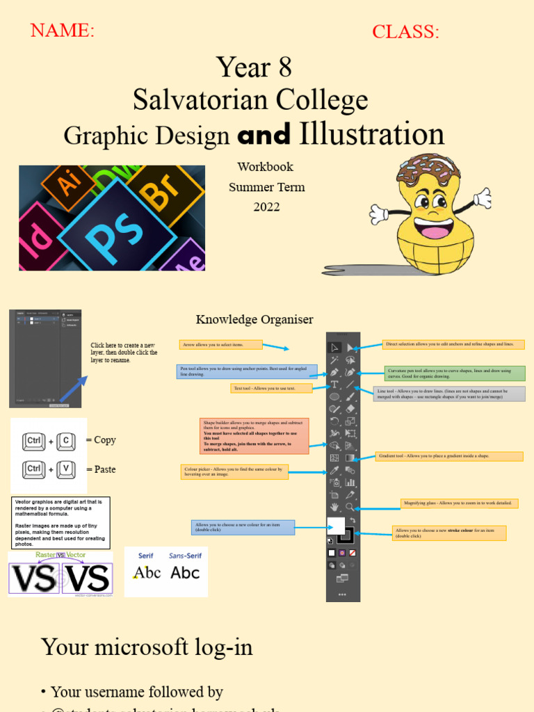 Year 8 Graphic Design Workbook | PDF | Icon (Computing) | Logos