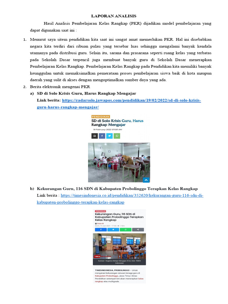 Contoh Analisis PKR UT | PDF