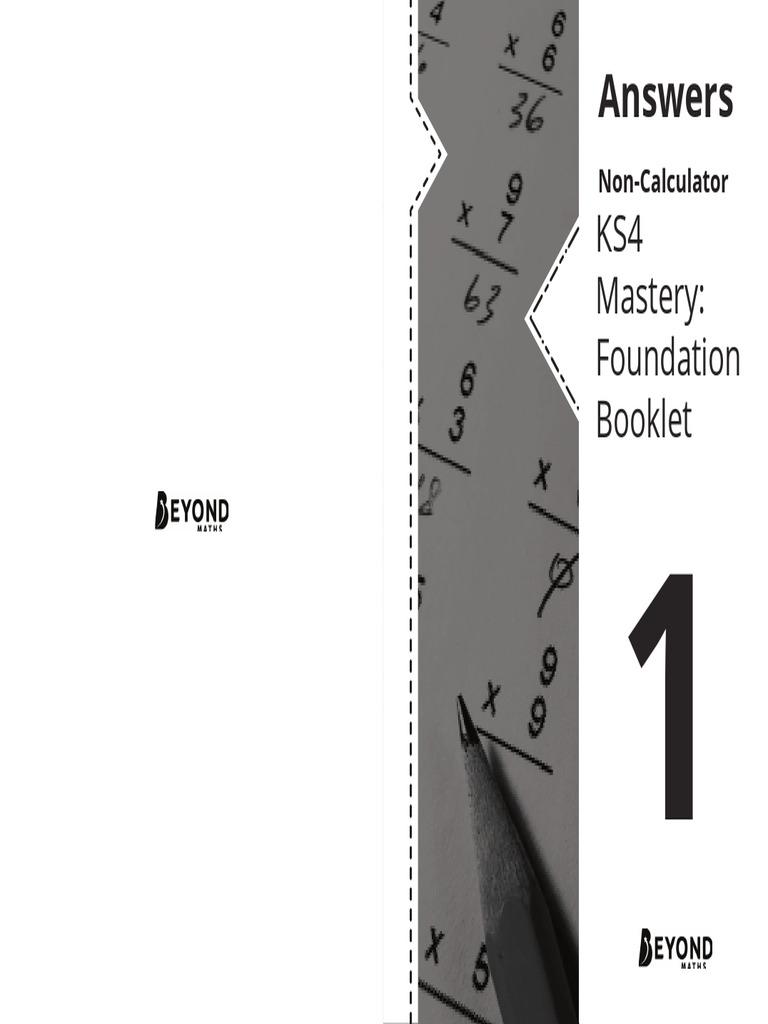 (Booklet) KS4 Mastery Foundation 1 - Answers | PDF