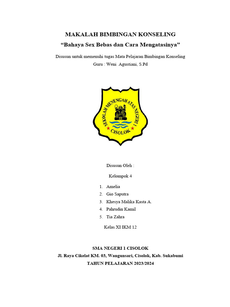 Makalah Bahaya Sex Bebas Pdf