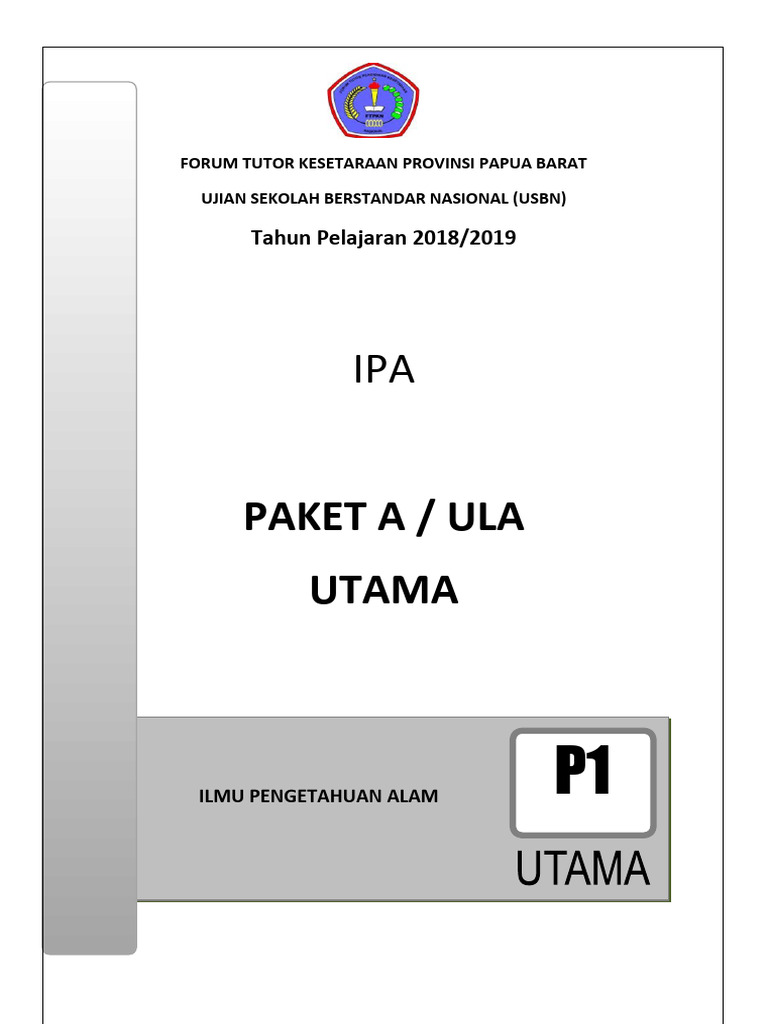 Naskah Soal Ipa Paket A | PDF