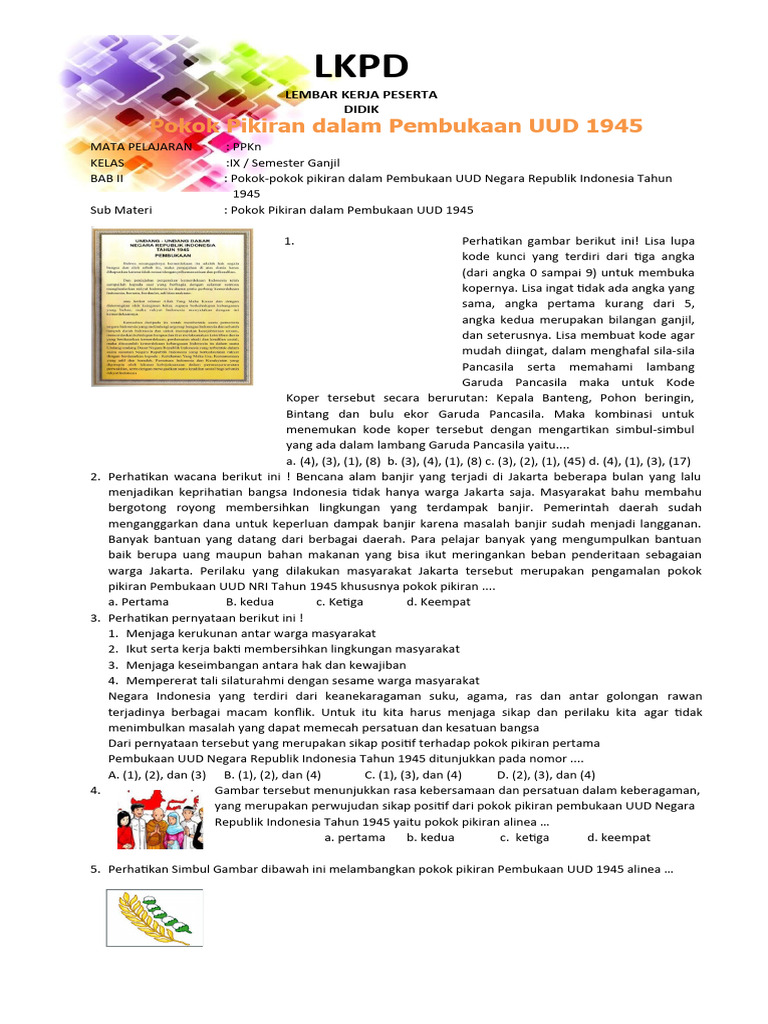 LKPD PPKN Bab 2 23-24 | PDF