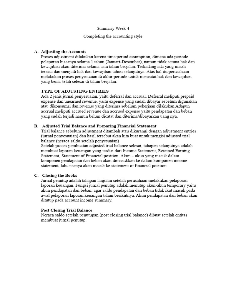 Summary Week 4 | PDF