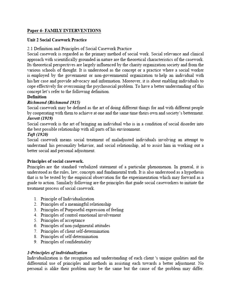 Family Interventions - Unit 2 | PDF