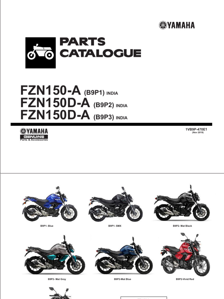 Yamaha FZN150 Parts Catalogue PDF | PDF