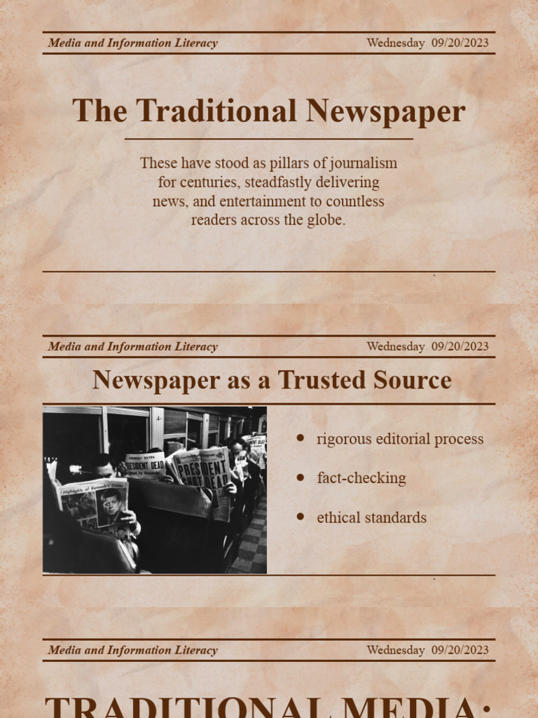 Traditional Media Newspaper | PDF | Newspapers | News