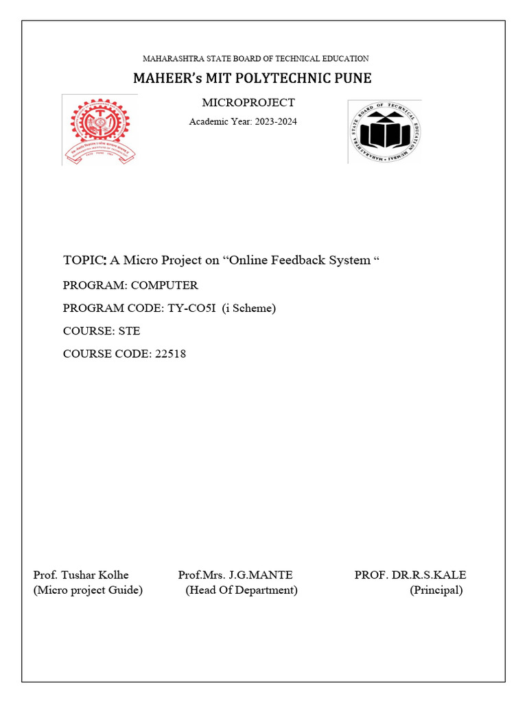 STE Micro Project | PDF