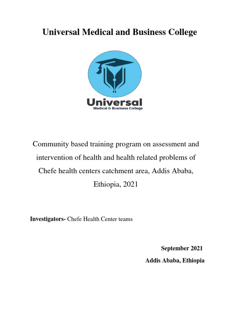 CBTP Final Print | PDF | Water Supply And Sanitation In Ethiopia | Drinking Water