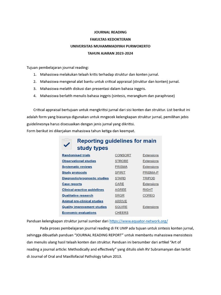 Journal Reading FK Ump Ta 23-24 | PDF | Karier & Perkembangan | Seni ...