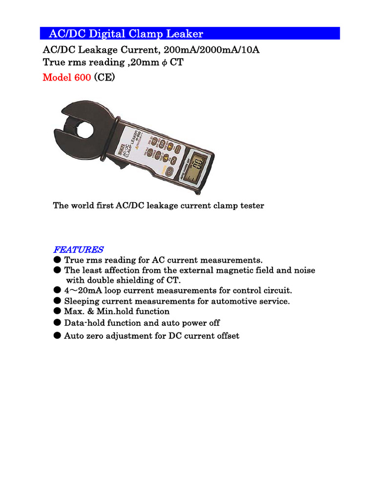Multimeter M-600 | PDF