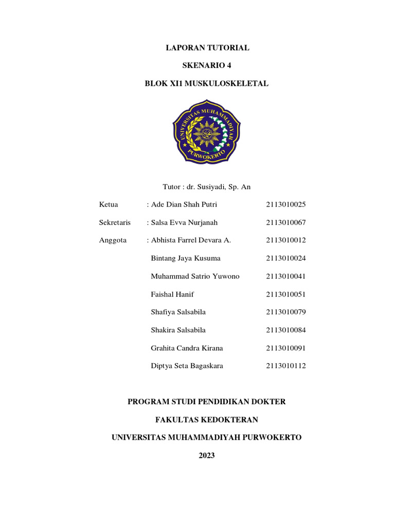 Laporan Tutorial Skenario 4 Blok 12 Kelompok 3 | PDF
