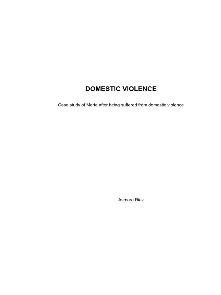 Domestic Violence Case Study | PDF