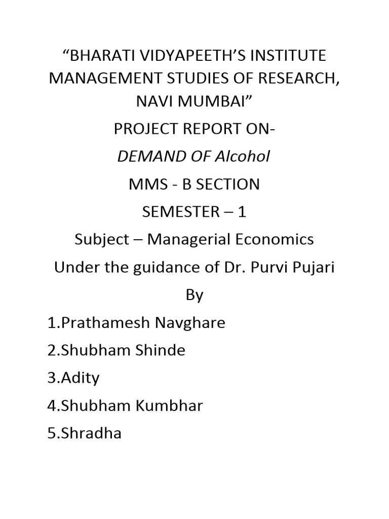 ME Assignment (Alcohol) | PDF
