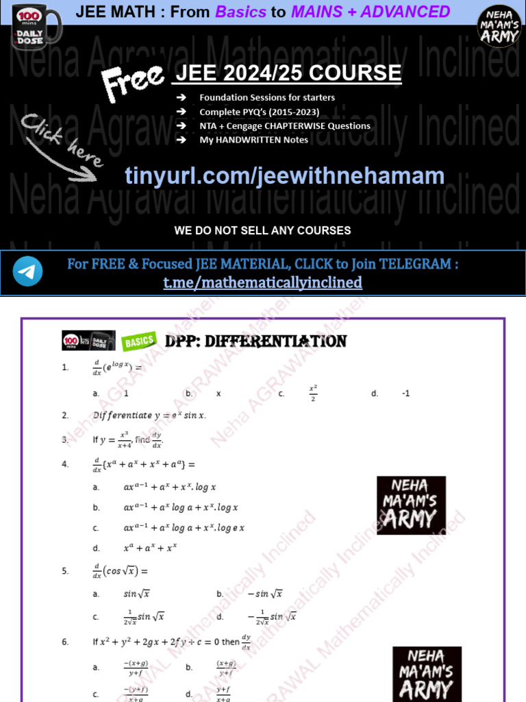 DPP Differentiation | PDF | Student Assessment And Evaluation | Subtraction