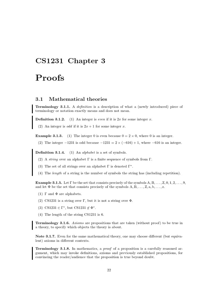 3 Proofs Notes | PDF