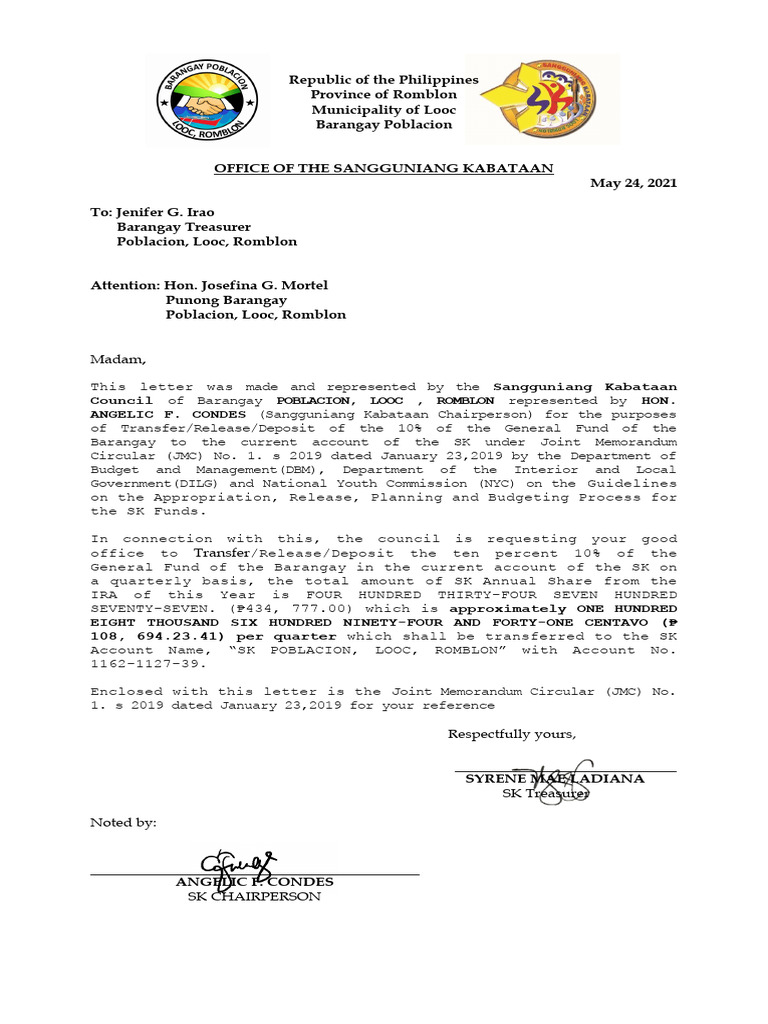 Letter SK Fund | PDF