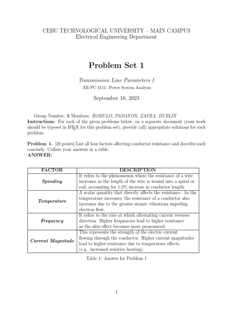 GROUP 5 PSet 1 | PDF GROUP 5 PSet 1 | PDF