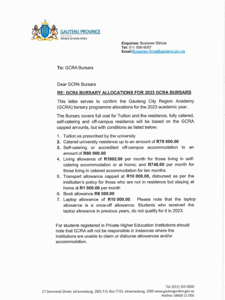 Letter to 2022 GCRA Bursars.20221214[1] | PDF