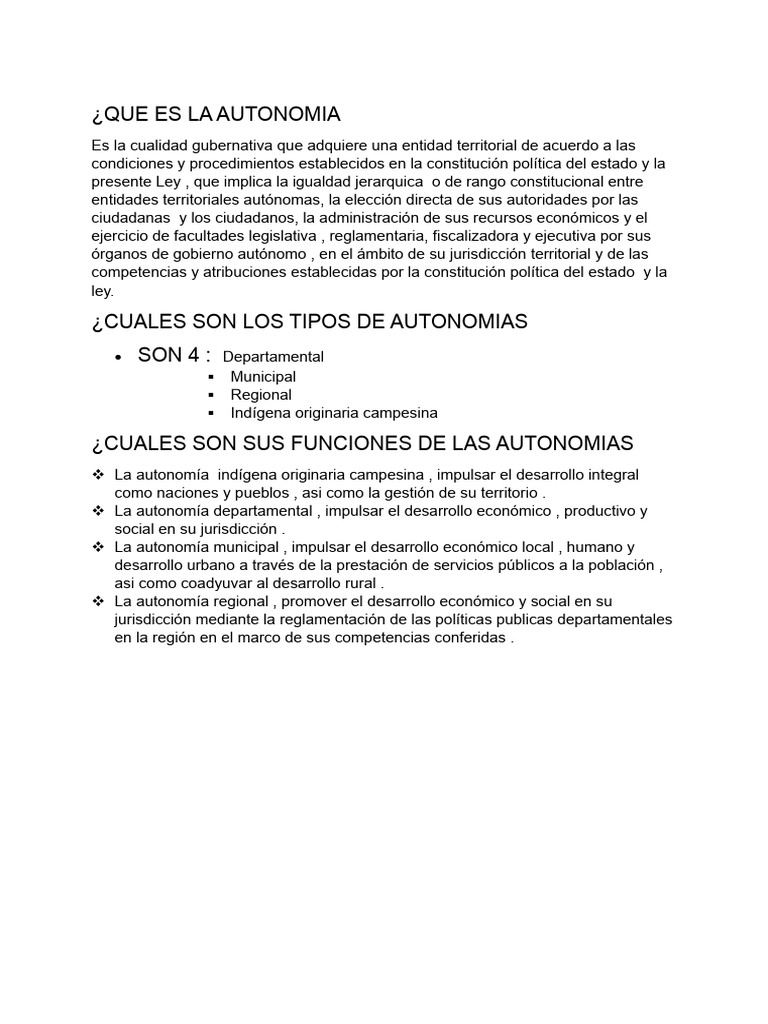 Que Es La Autonomia | PDF Que Es La Autonomia | PDF