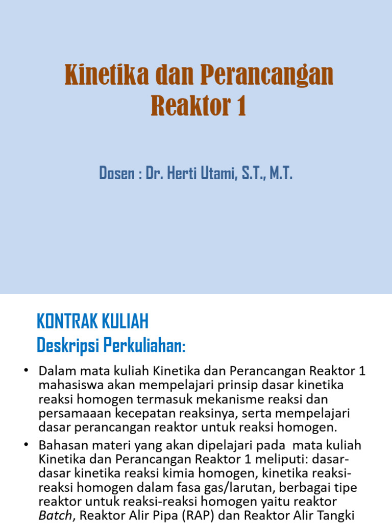 Materi KPR 1 Reaktor 1 2023 | PDF