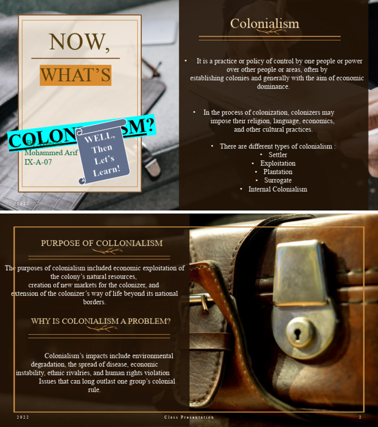 Colonialism PPTX by Ayesha Mohammed Arif | PDF