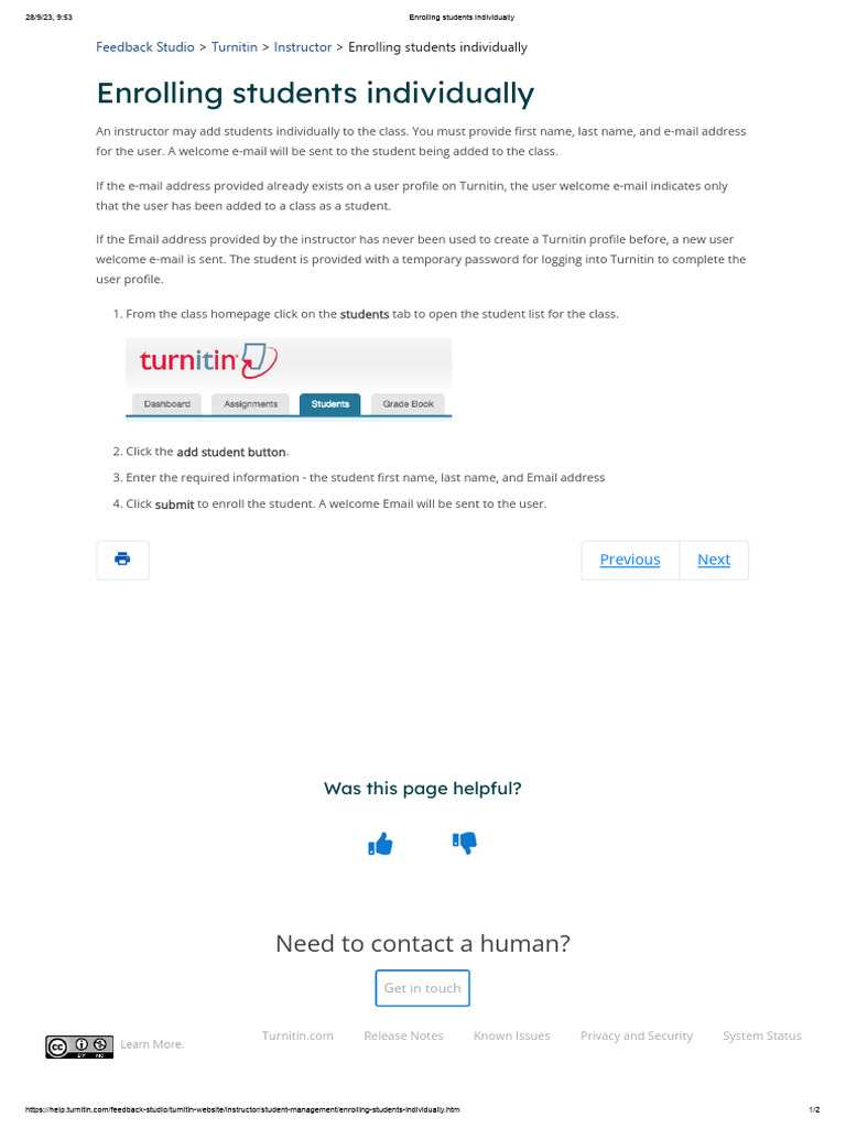 Enrolling Students Individually | PDF