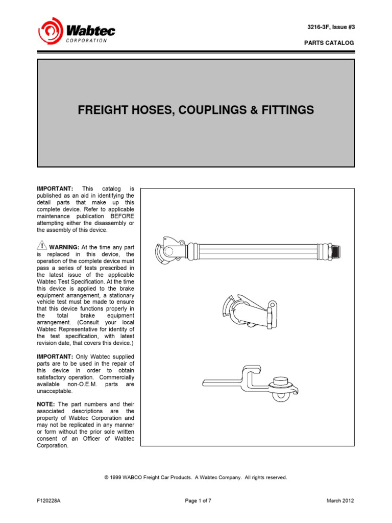 Freight Hoses, Couplings and Fittings 3216-3F - 3 | PDF | Pipe (Fluid ...