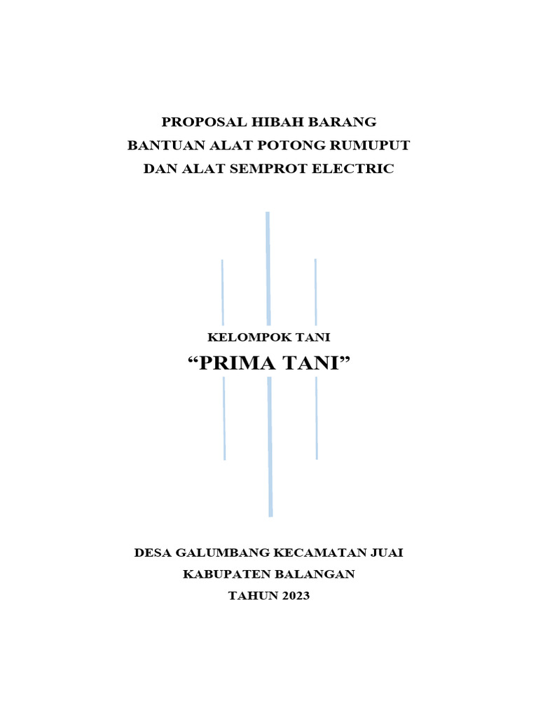 Proposal Kelompok Tani - Prima Tani | PDF